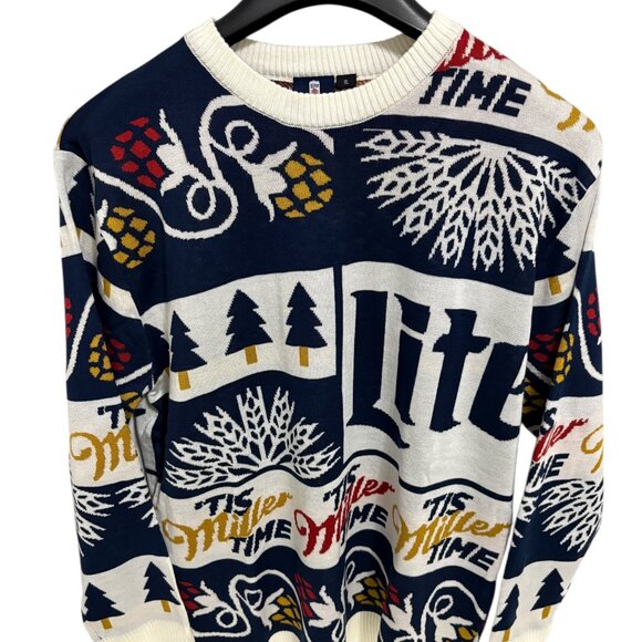 Miller Lite | Sweaters | Miller Lite Tis Miller Time Ugly Christmas ...